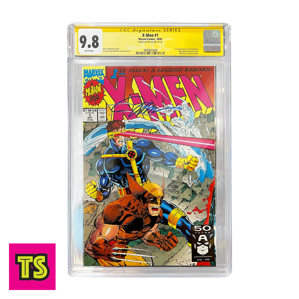 1991 X-Men #1 Cover C CGC Graded 9.8 Signed by Jim Lee, Marvel Comics ...