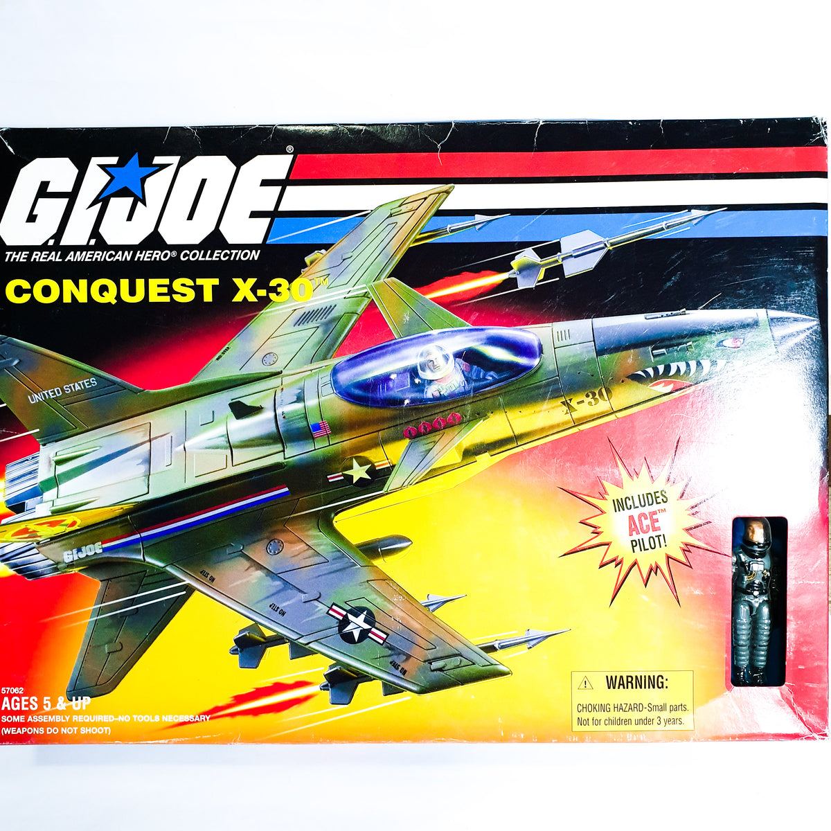 ToySack | 1998 GI Joe Conquest X-30 w/ Rare Pilot Ace, Brand New Set ...