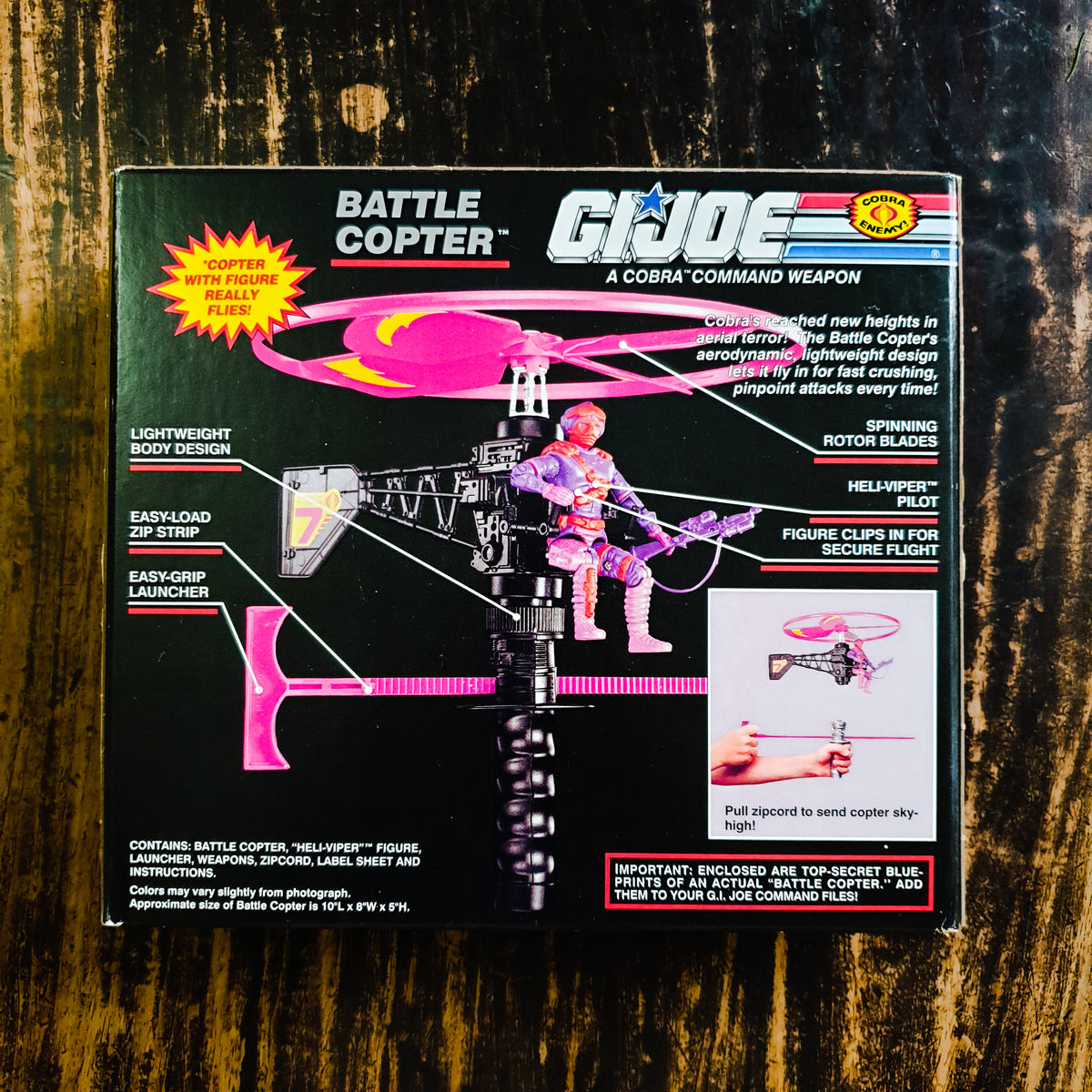 ToySack | Battle Copter with Heli-Viper Figure, GI Joe ARAH 1992 by ...