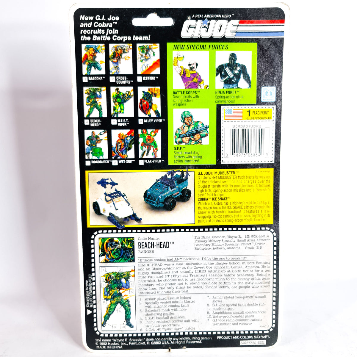 ToySack | Beach-Head (v2), Battle Corps Gi Joe by Hasbro 1993 ...