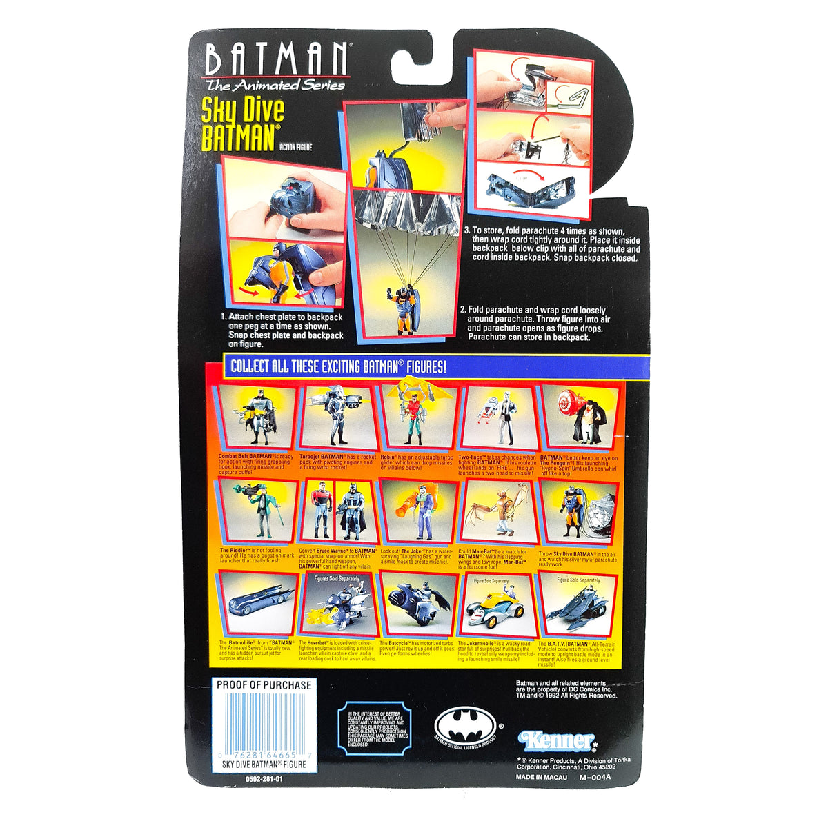 ToySack | Sky Dive Batman, Batman the Animated Series BTAS by Kenner ...